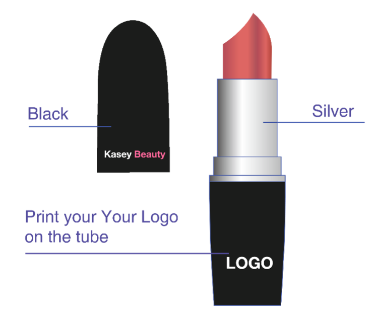 Private lable empty Lipstick tube packaging catalog - Kasey Beauty